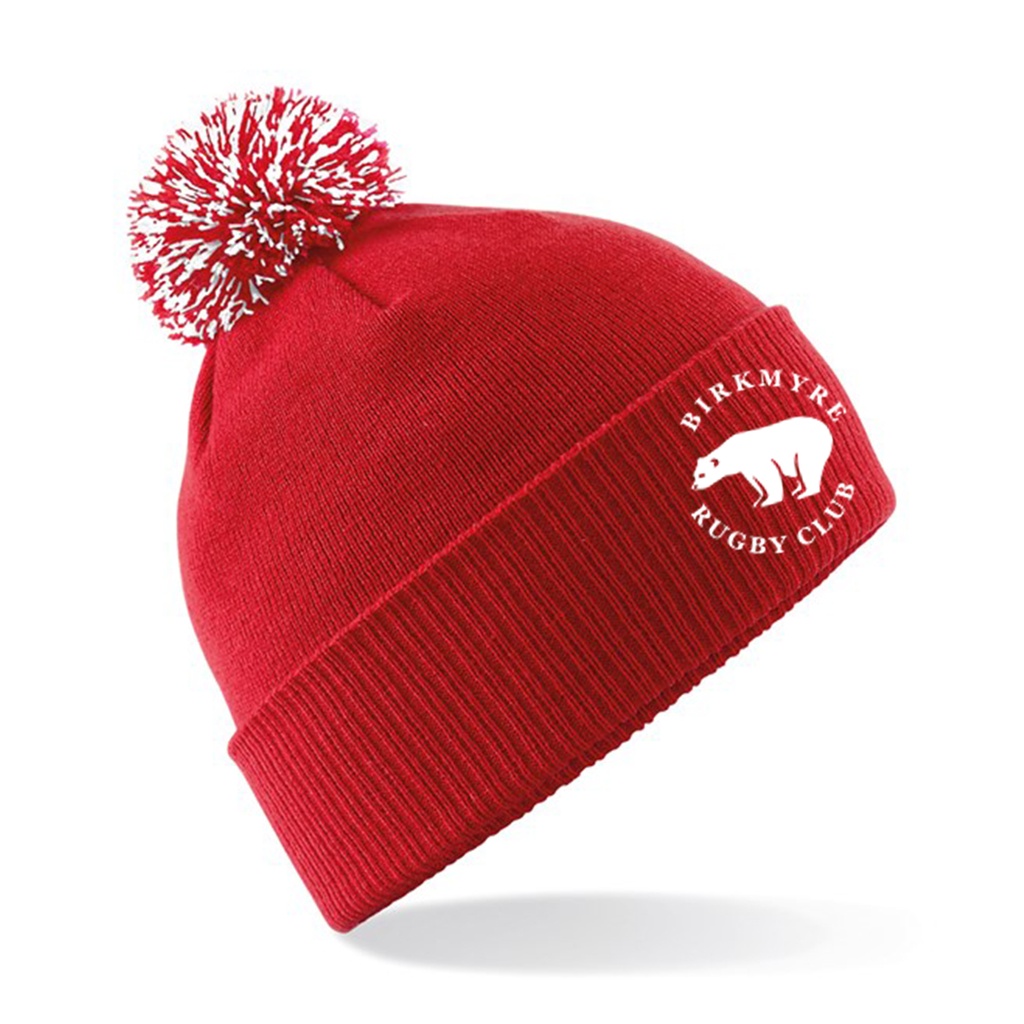BRC Bobble Beanie Hat Red | Birkmyre Direct
